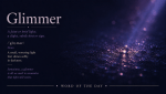 GLIMMER – Word of the Day – The English Nook
