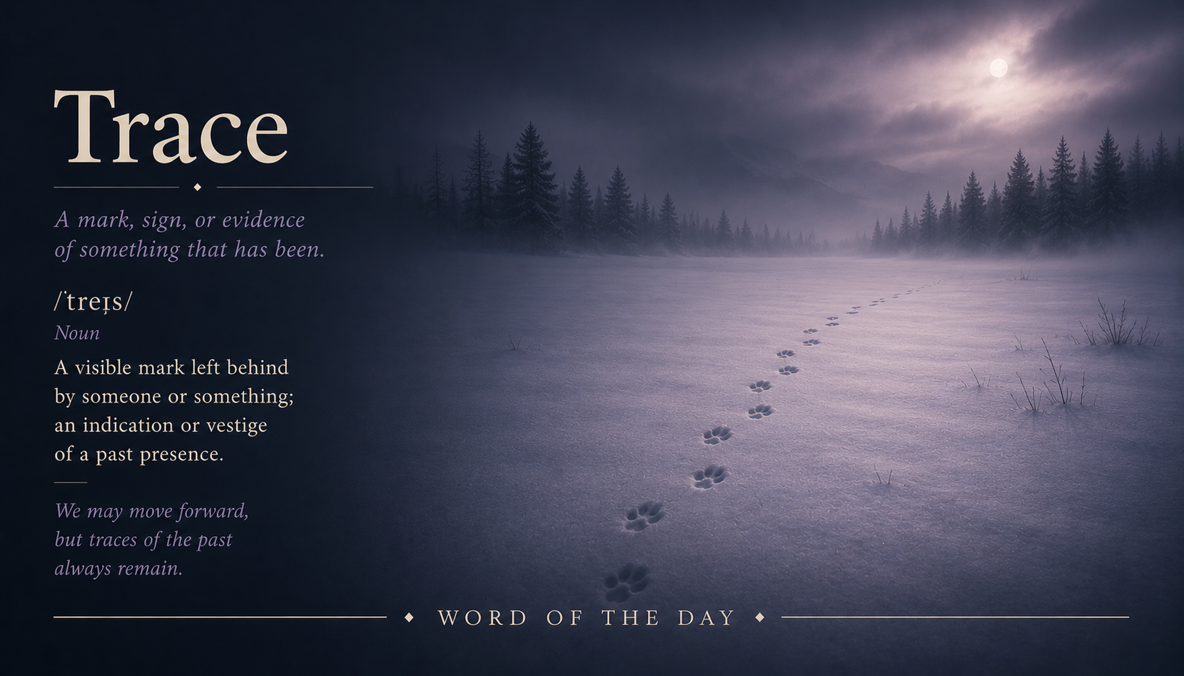 TRACE – Word of the Day – The English Nook